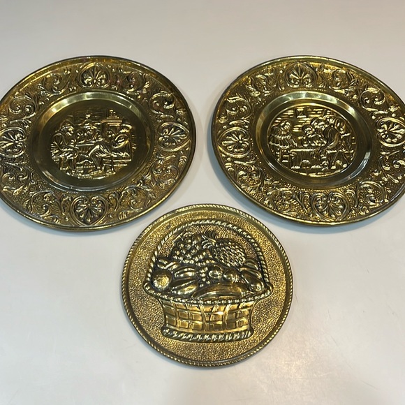 Accents | Vintage Peerage Brass Embossed Wall Plates | Poshmark